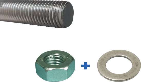 PROFAST - 8X DRAADEINDEN VERZINKT - M12 - INCL. MOER EN RING - LENGTE ...