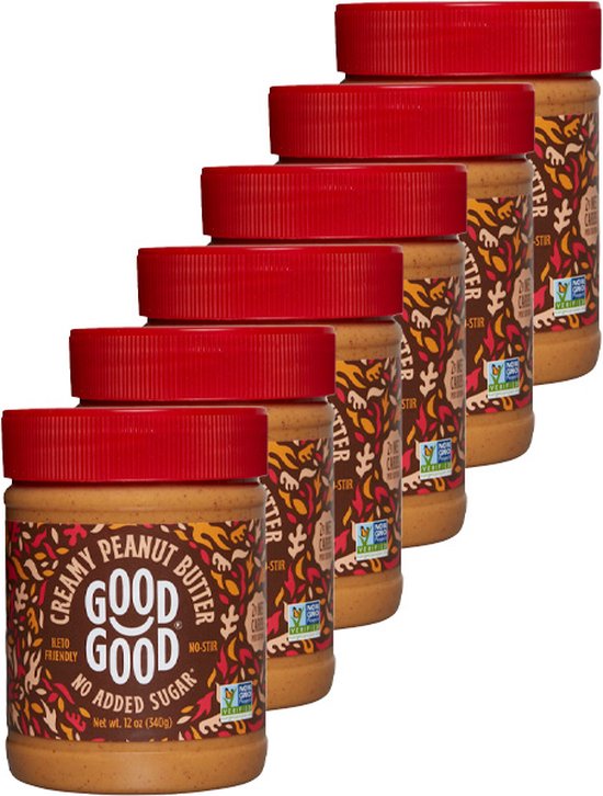 Good Good | Creamy Peanut Butter | 6 stuks | 6 x 340g | bol