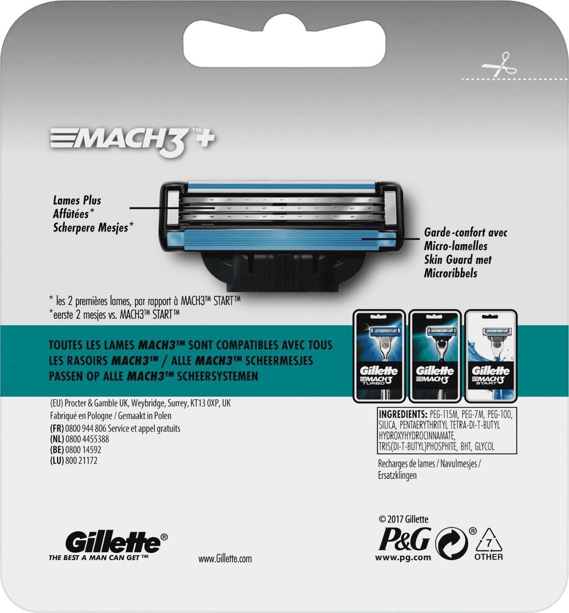 Gillette Mach3+ Scheermesjes Voor Mannen, 12 Navulmesjes | bol