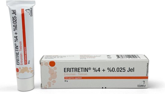 Eritretin %4 + %0.025 Gel - Erytromycine + Tretinoïne - Acne ...