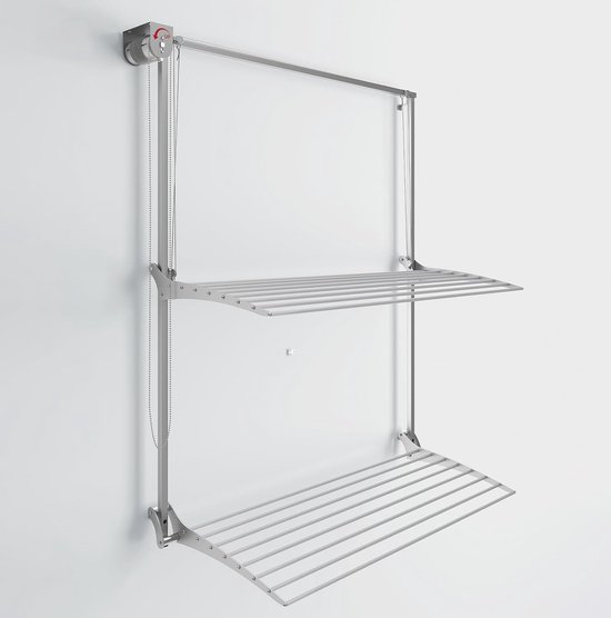 Verticaal wasrek van aluminium en staal (150 cm) - Foxydry Wall Plus | bol