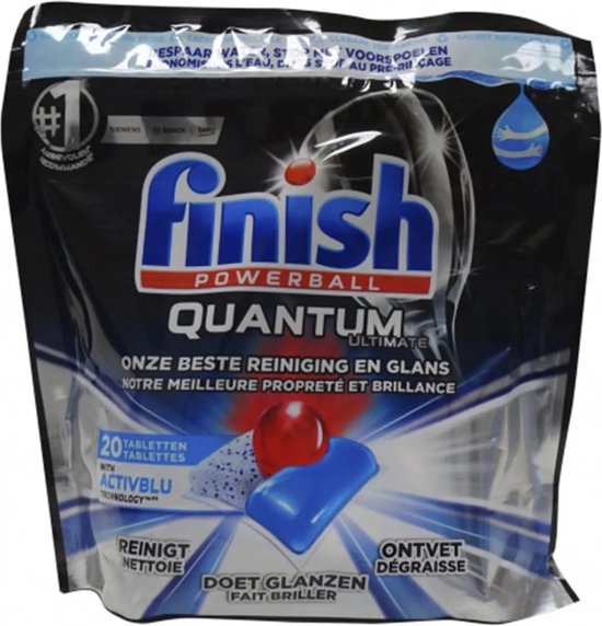 Finish Powerball Quantum Ultimate Vaatwastabletten - 20 Capsules | bol