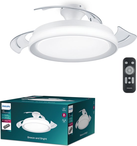 Philips Bliss LED-plafondlamp - met ventilator – wit | bol
