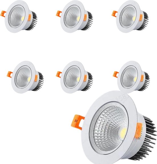 Lichtendirect – Led inbouwspots – 6 stuks – Dimbaar – Wit – Kantelbaar ...