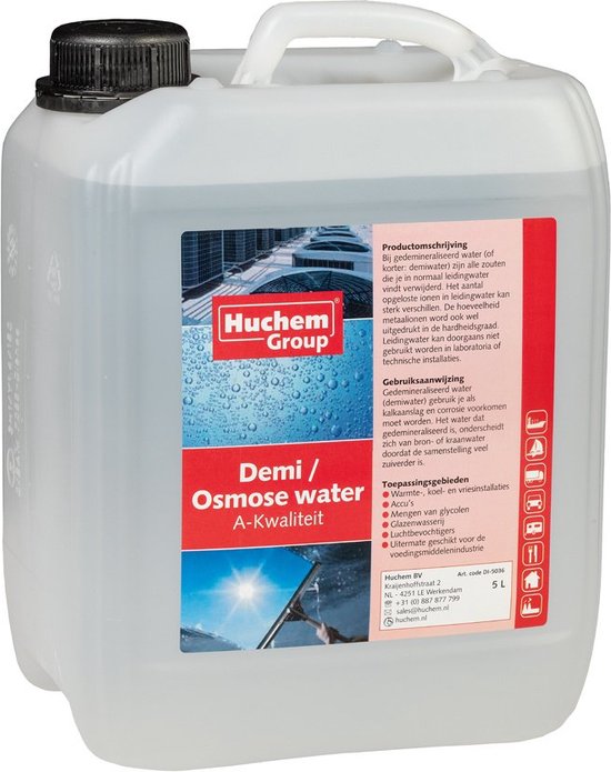 Demi water | 5L | Demiwater | Gedemineraliseerd | Osmose ...