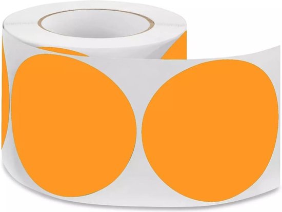 Stickers op rol 35mm rond - 6x Rolx 1000 ronde etiketten per rol (6000 ...