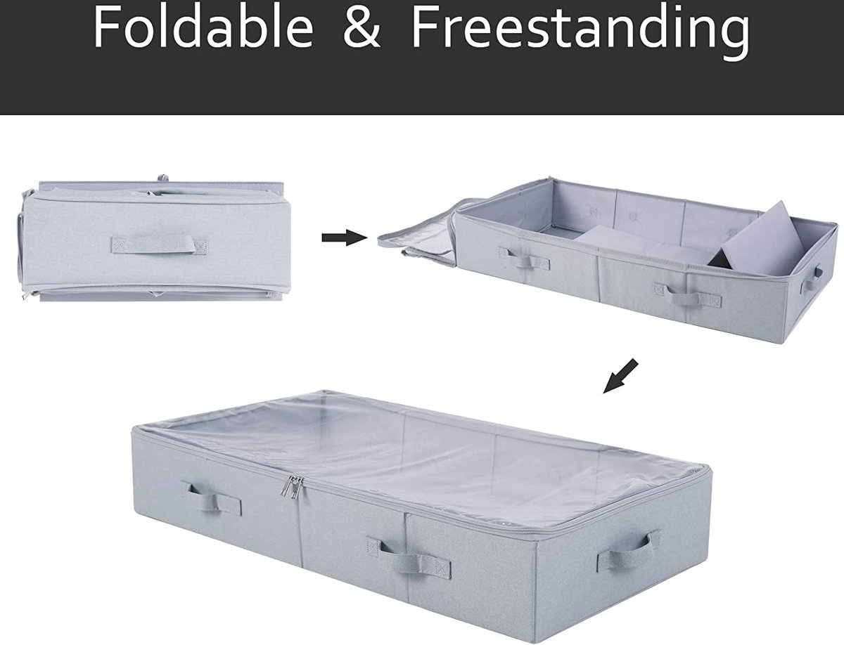 Grote Opbergdoos/Opbergbox - 85 x 43 x 15cm - Organizer voor onder bed - See Through... | bol.com