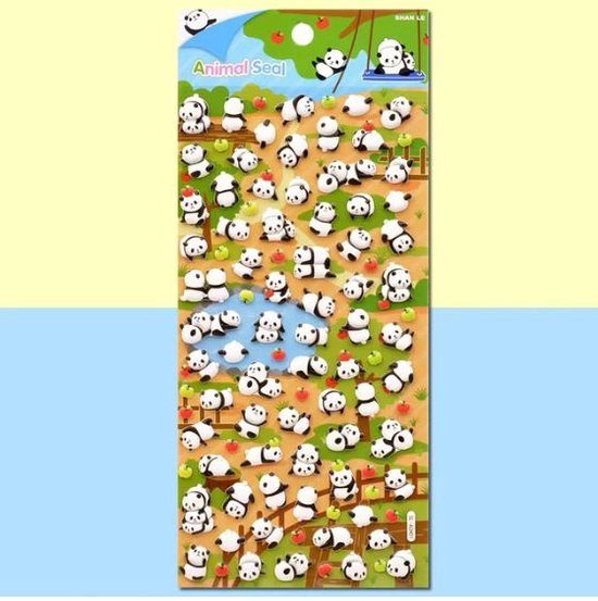 stickers - Panda - 3D - stickervel | bol.com