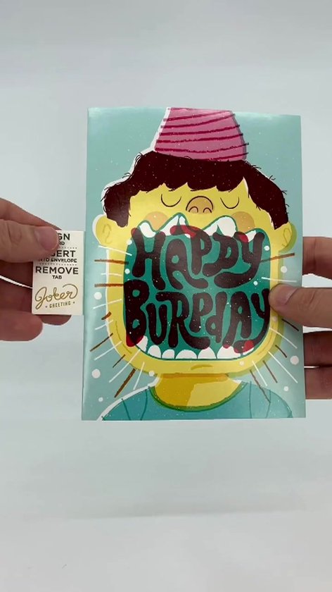 Joker Greeting Grappige Verjaardags Kaart - BurpDay - Boer - Nonstop ...