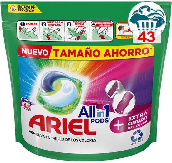 Ariel Dosettes Détergent Tout en 1 Protection des Fibres - 6x43 lavages ...