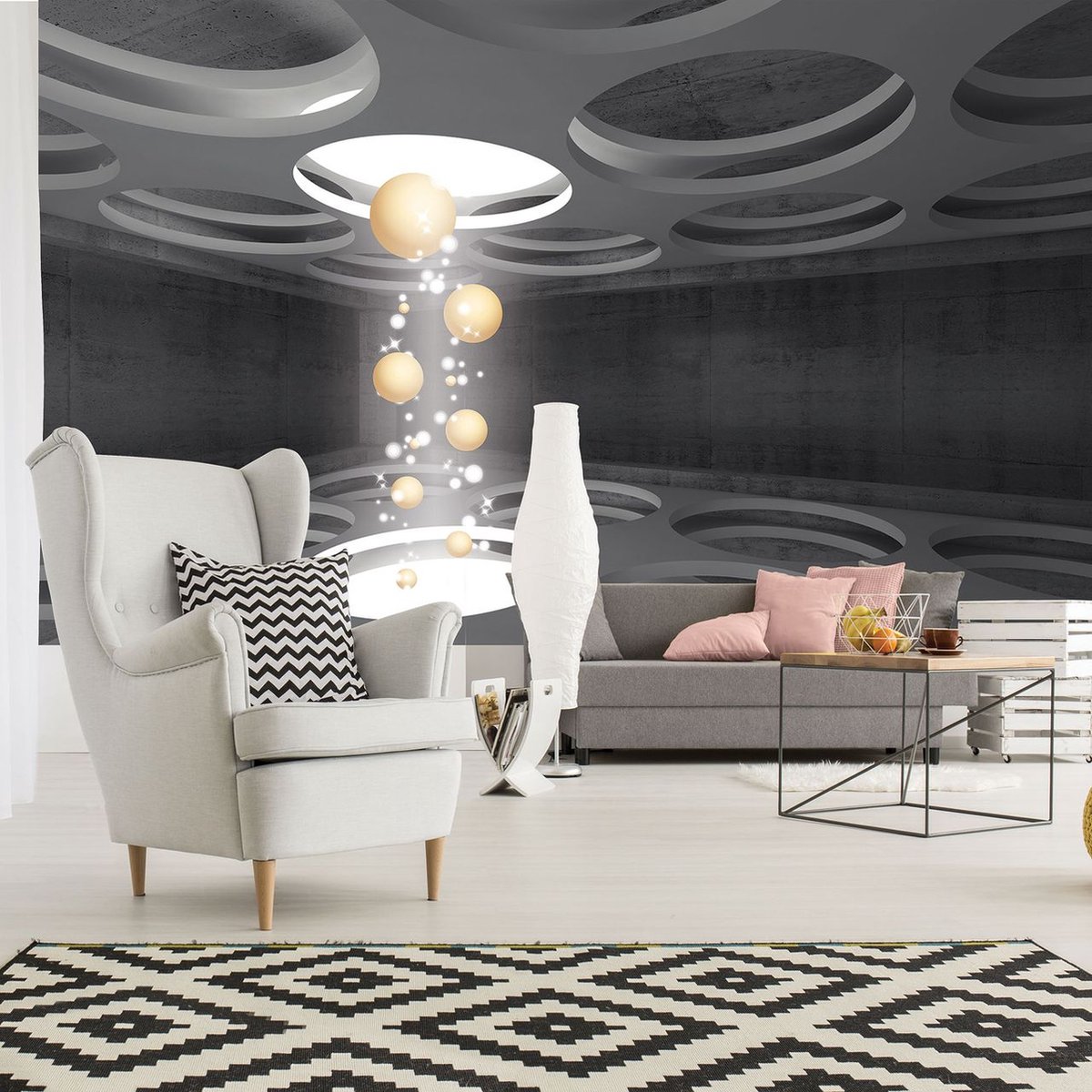 Fotobehang - Vlies Behang - 3D Kamer - Kunst - 254 x 184 cm | bol.com