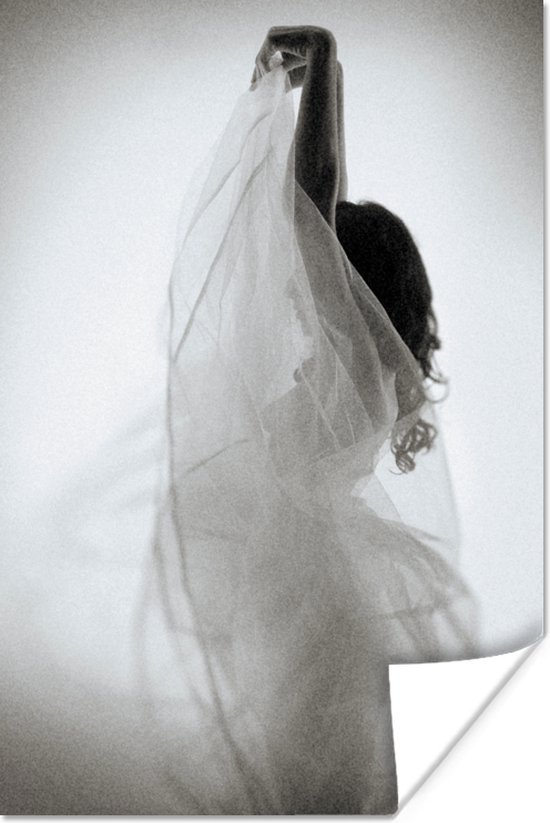 Posters - Vrouw - Jurk - Dans - Zwart wit - Posters vintage - 120x180 cm - Muurposter... | bol.com