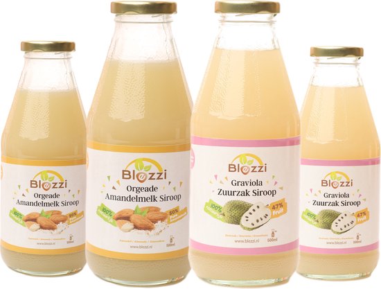 Blezzi Amandel / Zuurzakvrucht Siroop 500 ml / 100% Natuurlijk / Mix ...