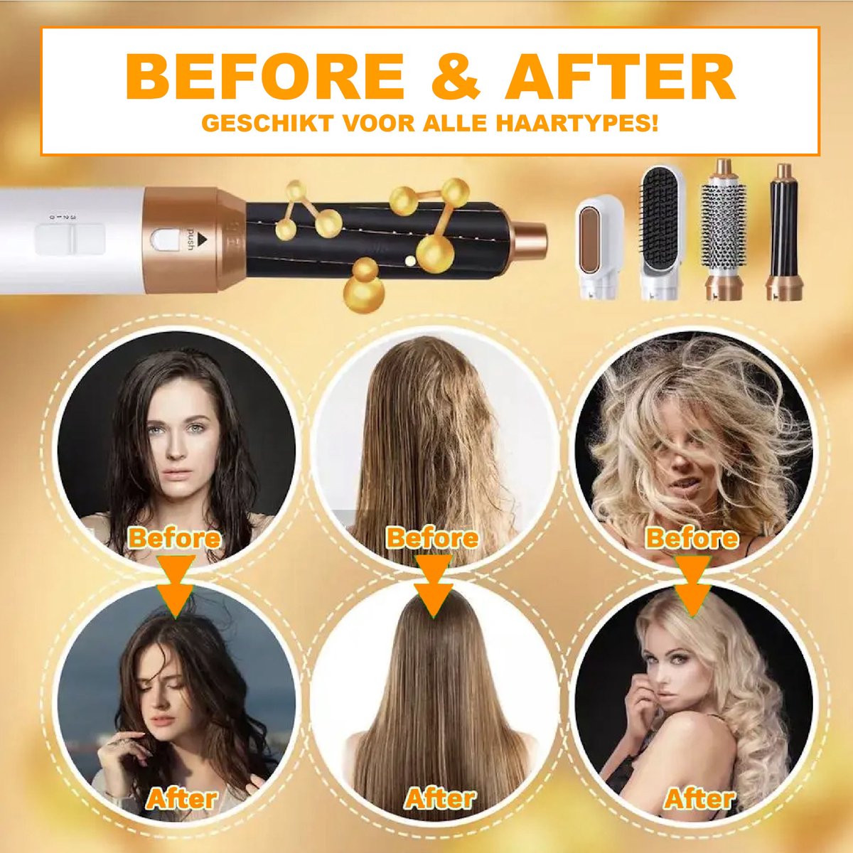 Krultang 5 In 1 - Stijltang - Airstyler - Multistyler - Fohnborstel ...