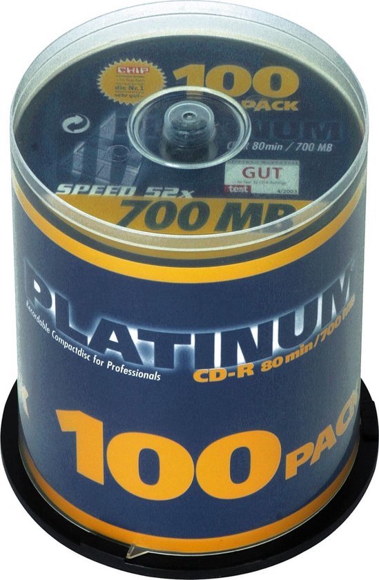 Platinum CD-R 700 MB 100er CakeBox | bol