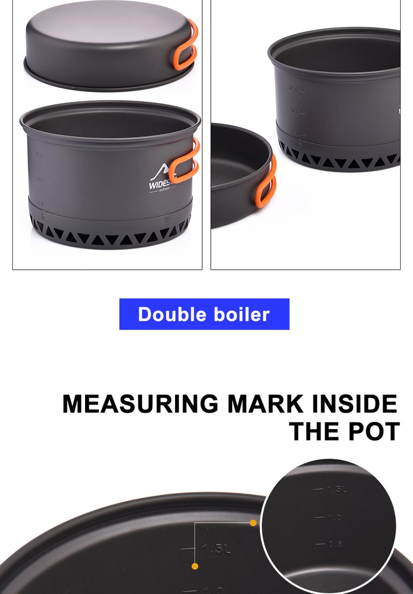 Widesea Outdoor Stove - Kooktoestel - Camping Pannenset - Met Draagtas ...