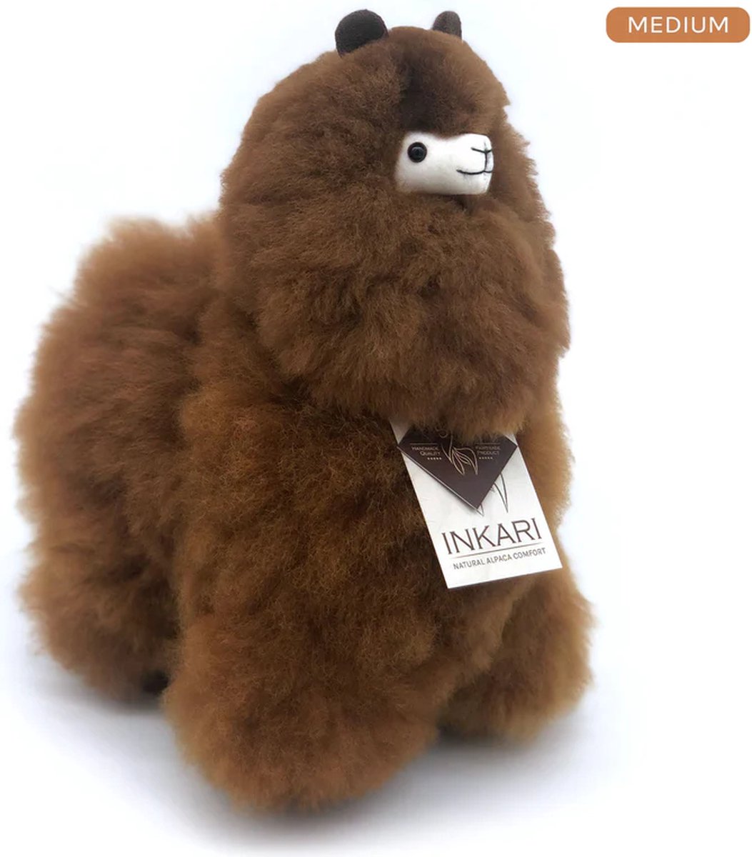 Inkari | Knuffel Alpaca Walnut Medium (32cm) | bol.com