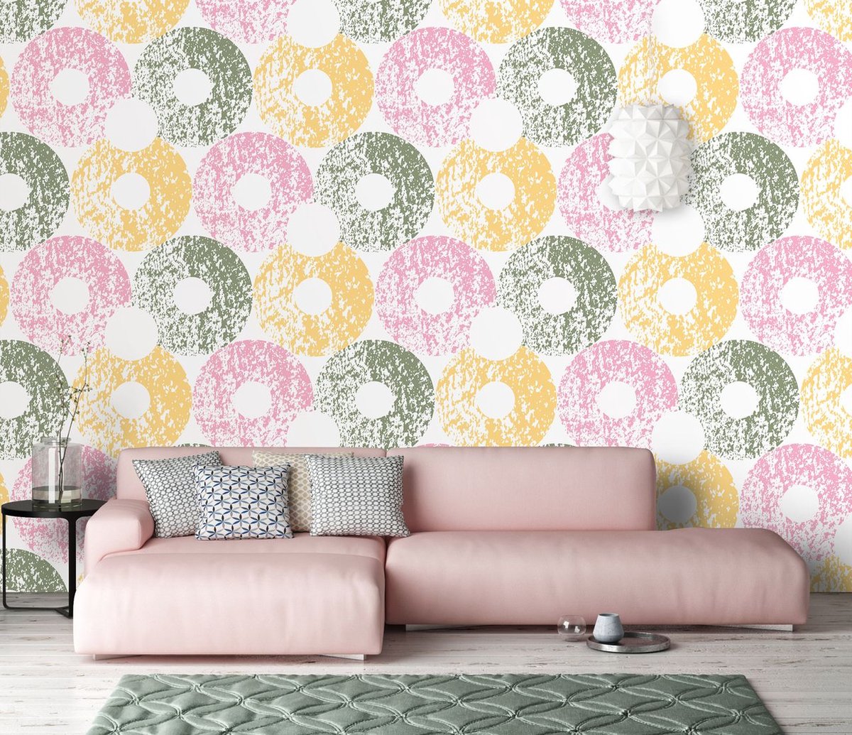 Fotobehang - Vlies Behang - Cirkel Mozaïek - 254 x 184 cm | bol.com