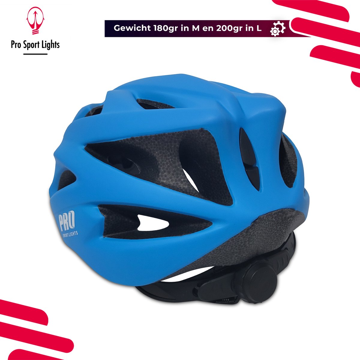 Fietshelm heren/dames volwassenen - Large 57/62cm - 190gram - Mat Blauw ...