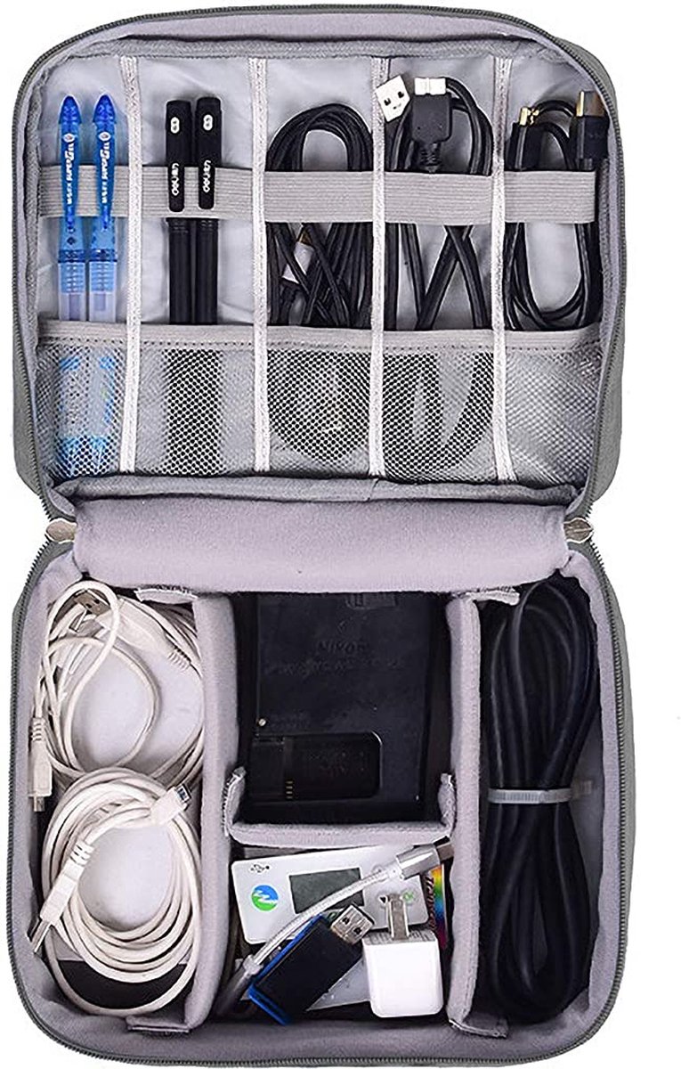 Kabel Organizer Tas - Opbergtas voor Kabels en Accessoires - Reistas ...