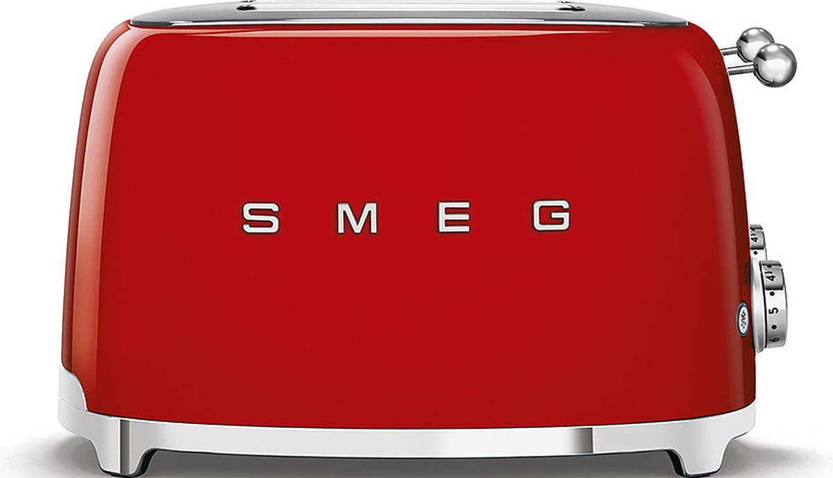 SMEG TSF03RDEU - Broodrooster - Rood - 4x4 - 2000W - 6 niveaus | bol.com