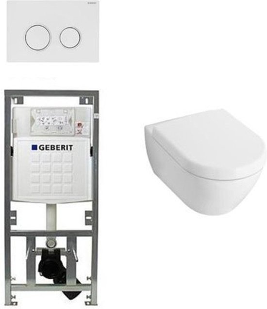 Villeroy & Boch Subway 2.0 Compact met zitting toiletset met geberit ...
