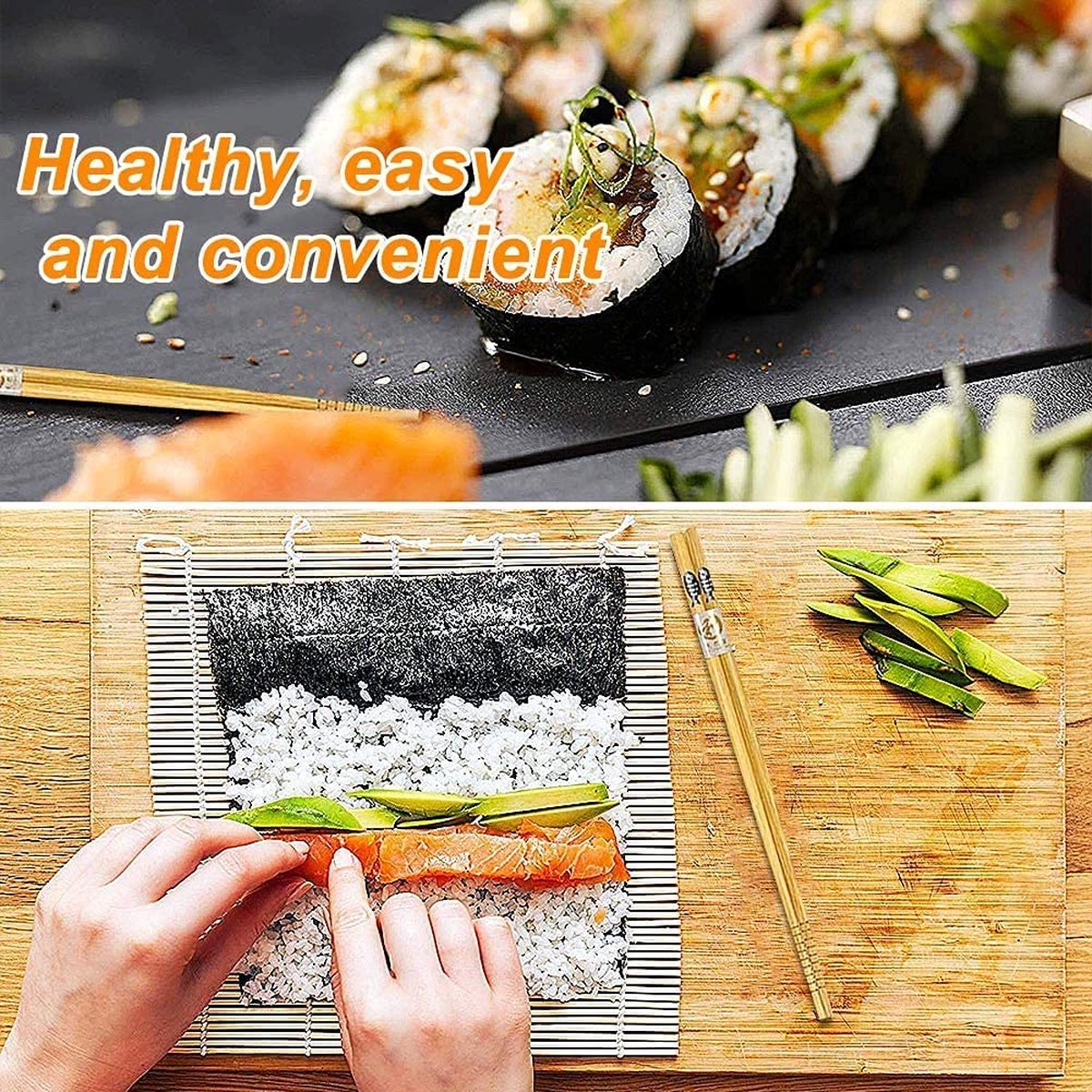BESTZY 10 STKS Sushi Maken Kit, Sushi Kit voor Chefs en Beginners Beste ...
