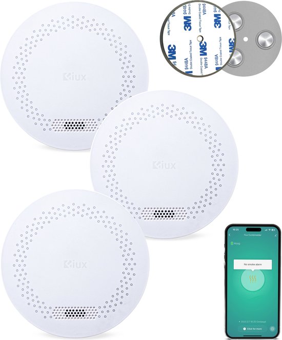 Fiux FXS-3 Slimme rookmelder - 10 Jaar batterij - Met magneet ...