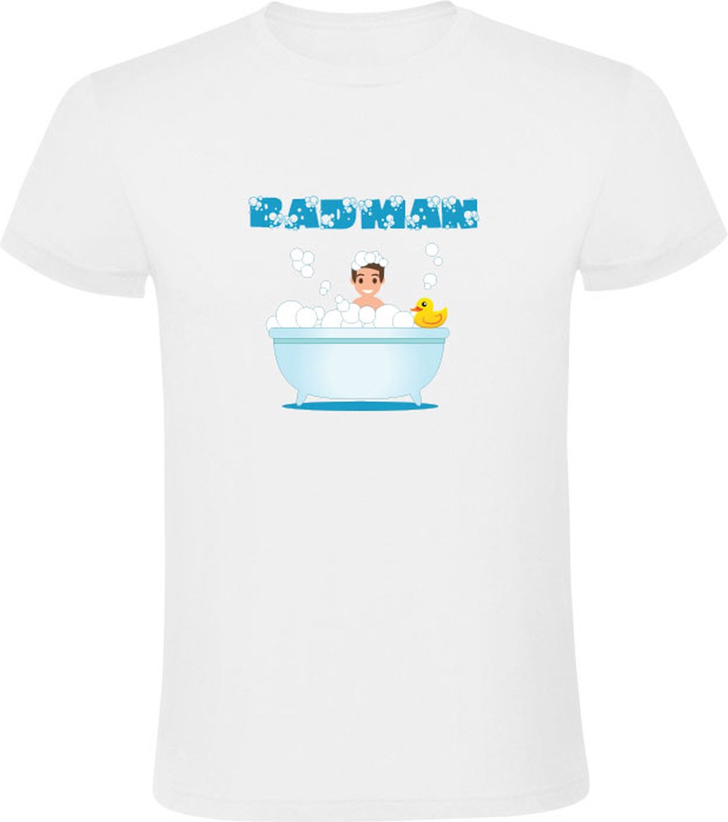 Badman Heren t-shirt | grappig| bad| zeep | wassen| bubbelbad | badeend ...