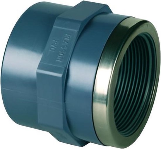 PVC schroefbus mof x binnendraad met versterkingsring | 16 t/m 63 mm | 20 mm x 1/2 | bol