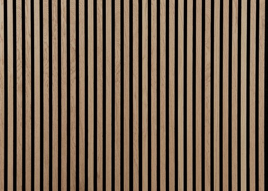 Lattenwand Licht Eiken met Duurzame Vilten Achterwand - 244 cm x 60,5 ...