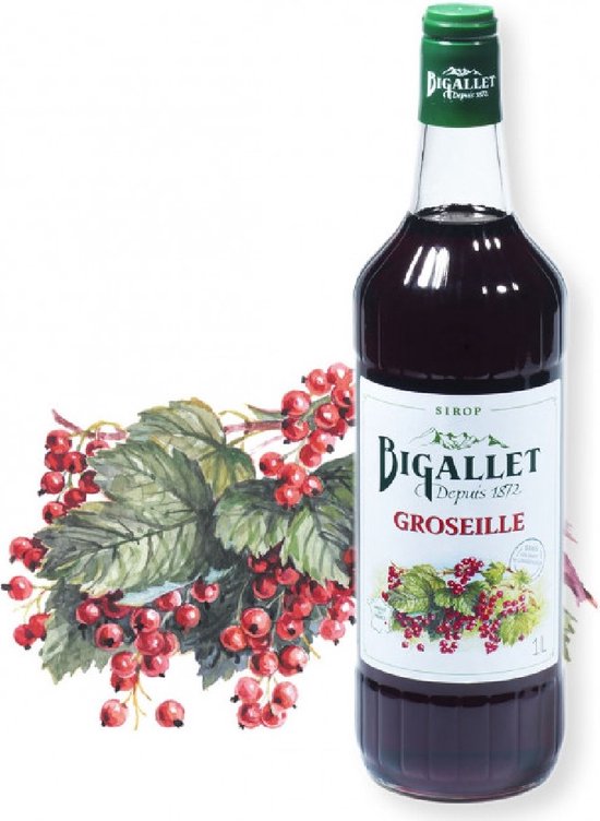Bigallet Groseille (Aalbes) traditionele siroop - 1 liter | bol