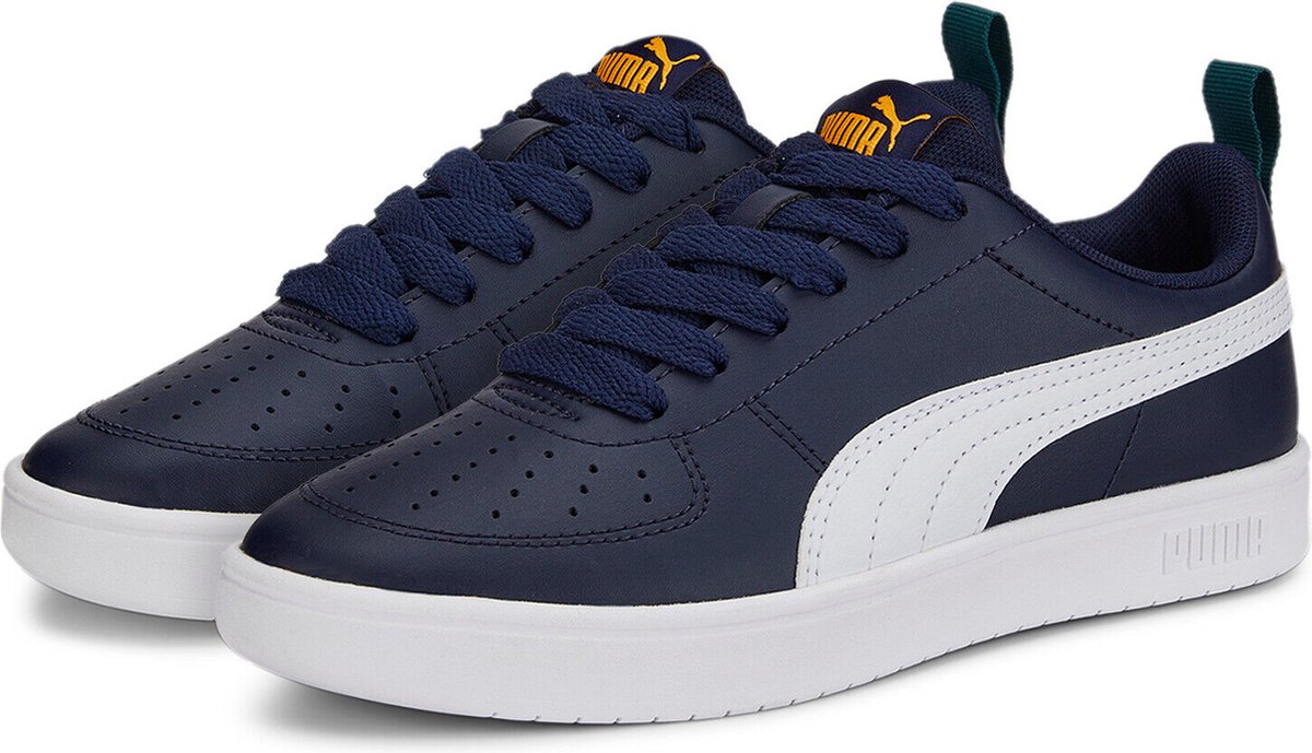 Puma Rickie Junior Sneakers (Maat 38) Donkerblauw/Wit | bol.com