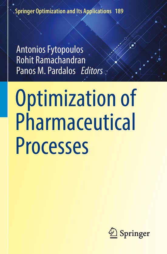 Springer Optimization and Its Applications- Optimization of Pharmaceutical Processes |... | bol