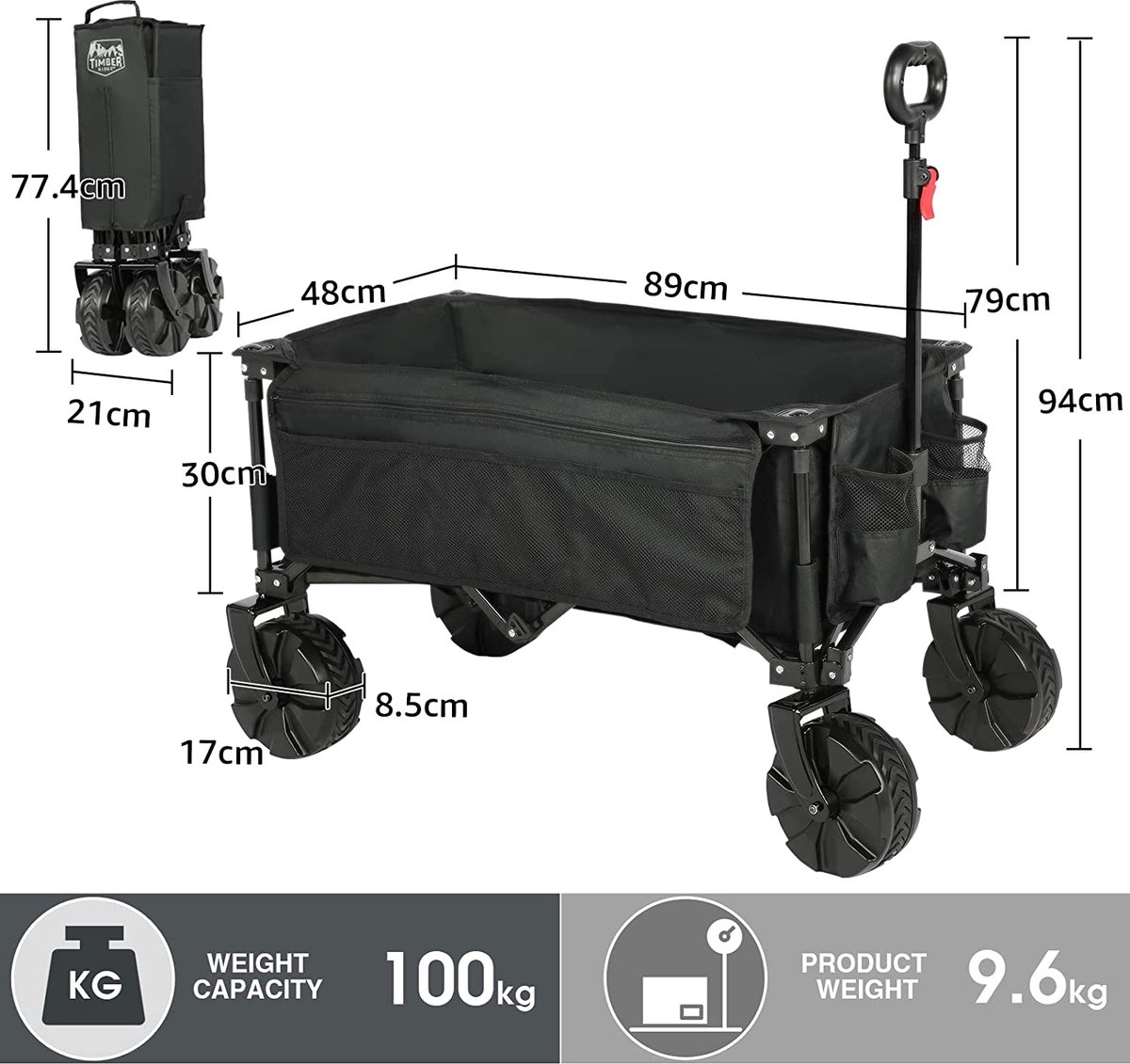 Bolderkar – inklapbare bolderkar – opvouwbaar bolderkar | bol.com