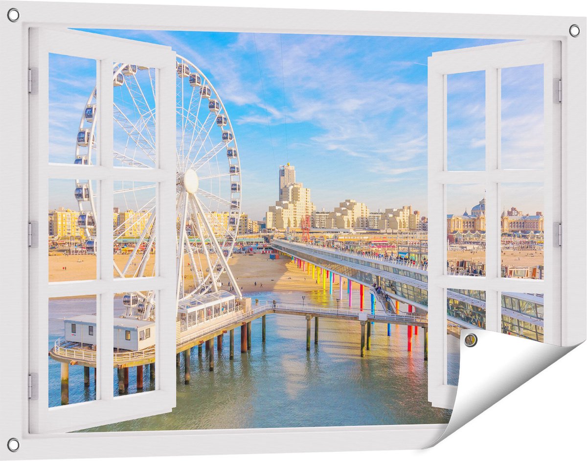 Gards Affiche de jardin Jetée de Scheveningen transparente avec la ...