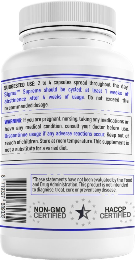 Supplementen - Sigma™ - Supreme Testosterone Booster - 240 capsules - 2 ...