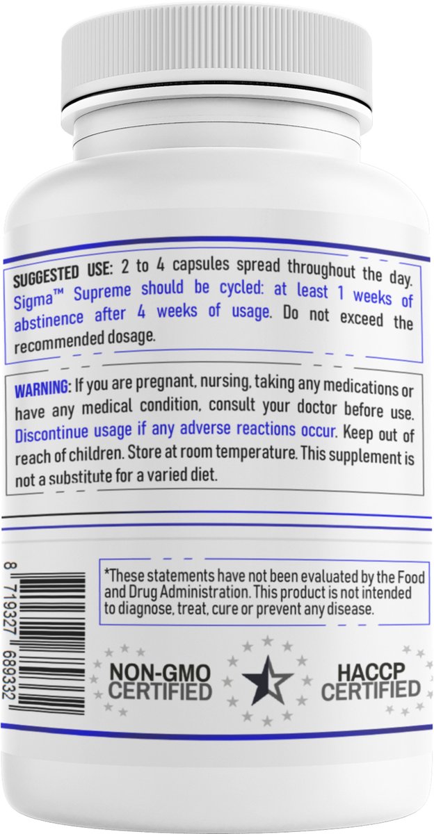 Sigma™ - Supreme Testosterone Booster - 240 capsules - 2 tot 4 maanden ...