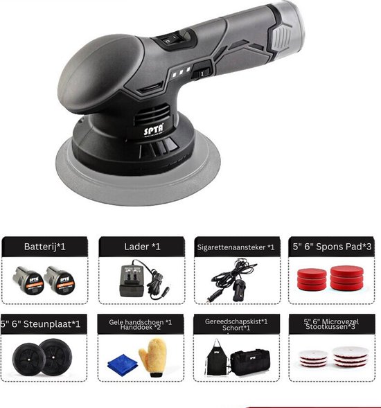 Poetsmachine – Poliermachine Draadloos - Polijstmachine Auto 6 ...