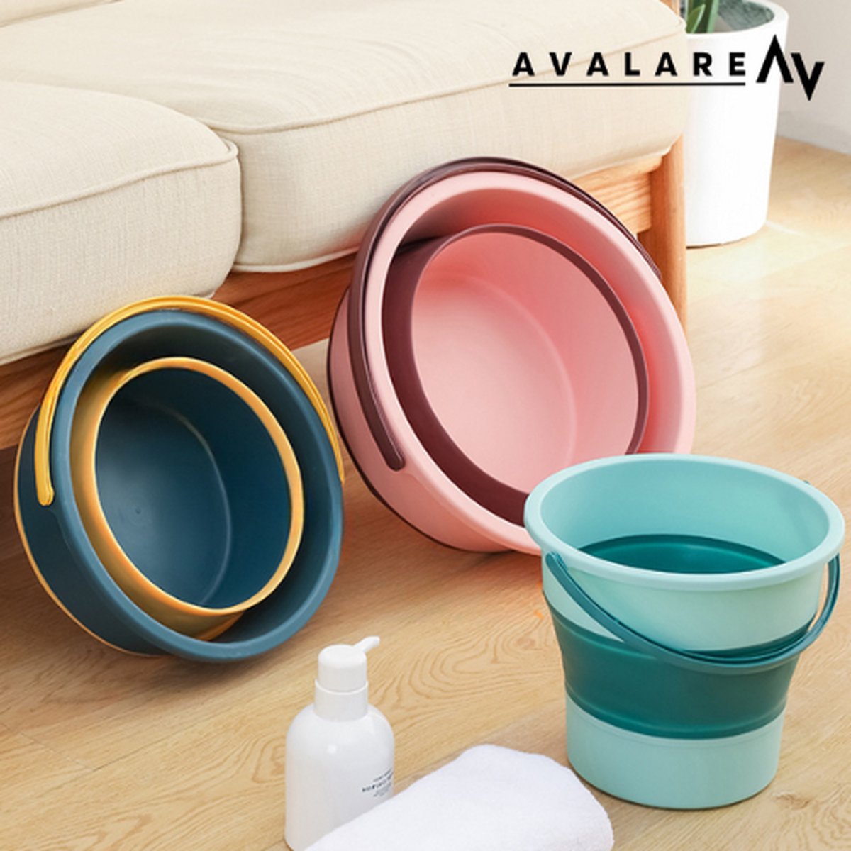 Avalare Duurzame Emmer - Opvouwbare emmer van siliconen - Inhoud 10 ...