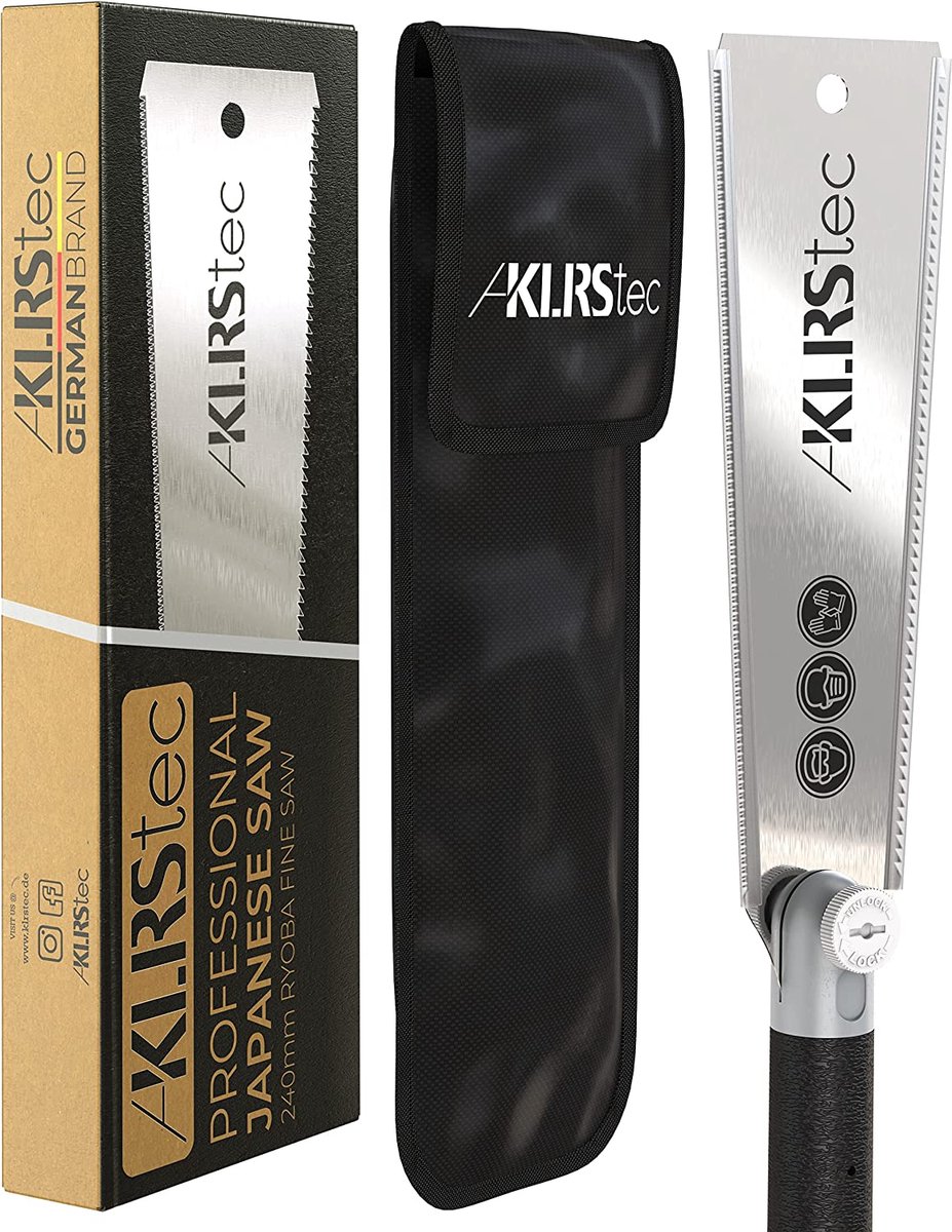 Professionele Japanse zaag, 240 mm Ryoba fijnzaag, optimaal voor hout ...