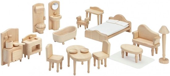 PlanToys Houten Speelgoed Victoriaanse meubelset | bol