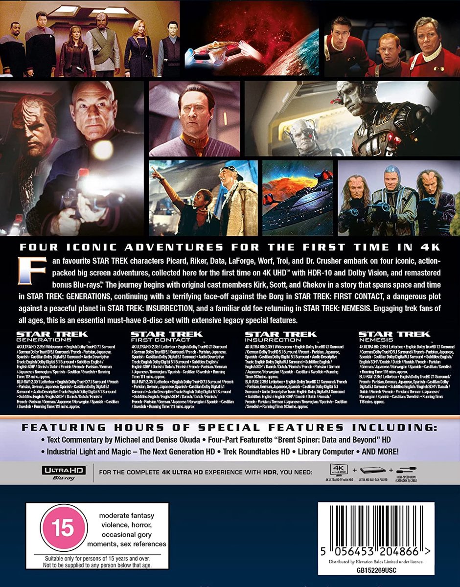 Star Trek The Next Generatioin Movie Collection 4K UHD + blu-ray, Patrick Stewart | Dvd's | bol.com