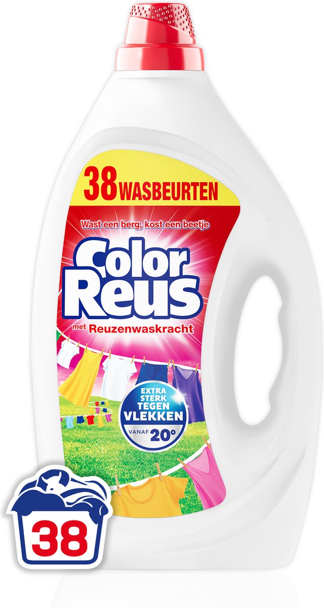 Color Reus Gel - Vloeibaar Wasmiddel - Gekleurde Was - Voordeelverpakking - 4 x 38... | bol.com