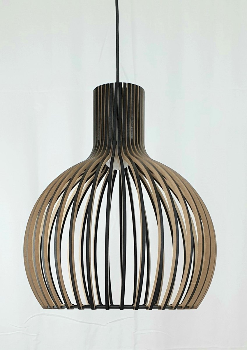 Olivios design hanglampen hanglamp hout Parabola klein 36x42cm gemaakt ...