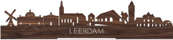 Standing Skyline Leerdam Notenhout - 40 cm - Woon decoratie om neer te ...