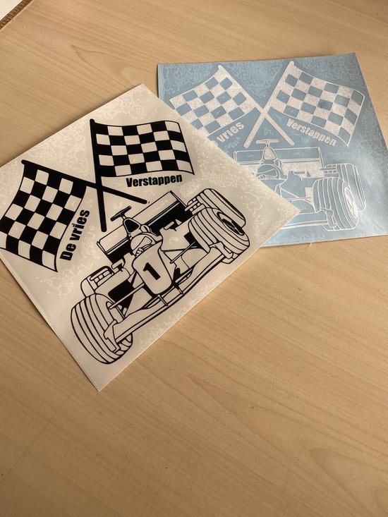 formule1 autosticker verstappen de vries raamsticker muursticker f1 ...