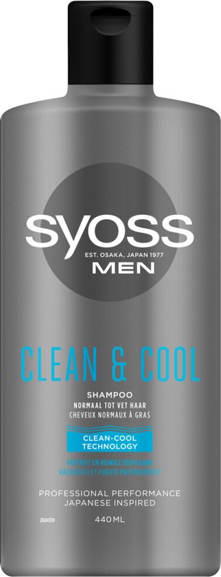 Syoss Men - Shampoo - Clean & Cool - 440ml x 6 | bol