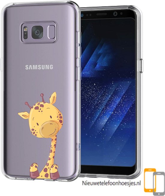 Samsung Galaxy S8 giraffe transparant siliconen hoesje - Girafje | bol.com