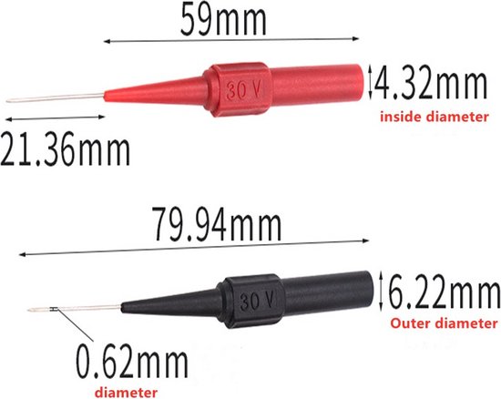 HOME ONLINE 30V Diagnostic Tools Multimeter Test Lead Extention Terug ...